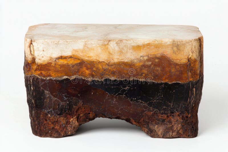 Layered Rock Formation with Natural Textures Stock Illustration ...