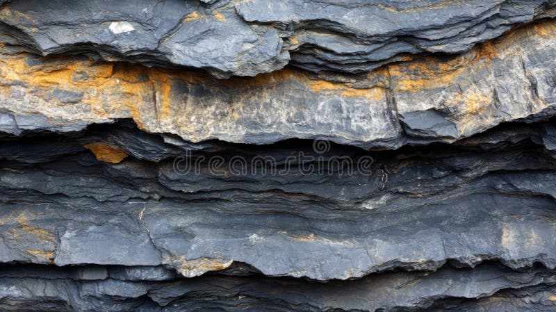 Layered Rock Formation Showing Diverse Textures and Colors Stock ...