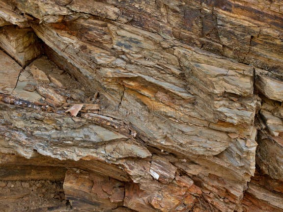 Layered Rock Formation Showing Geological Strata Creating Interesting ...