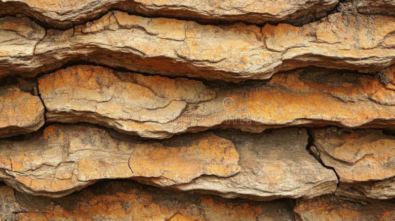 Layered Rock Formation Showing Texture and Color Variations Stock ...