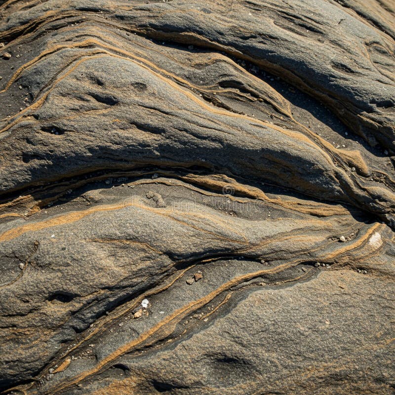 Layered Rock Formation with Undulating Lines and Smooth Texture ...