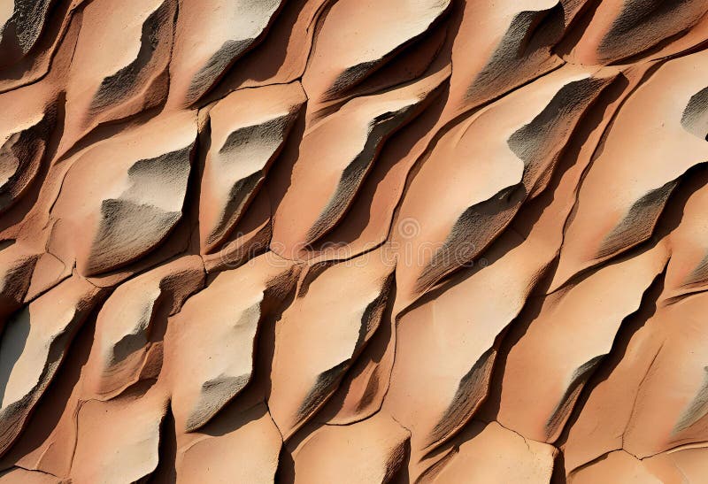 Layered Rock Surface with Unique Features.AI Generated Stock ...