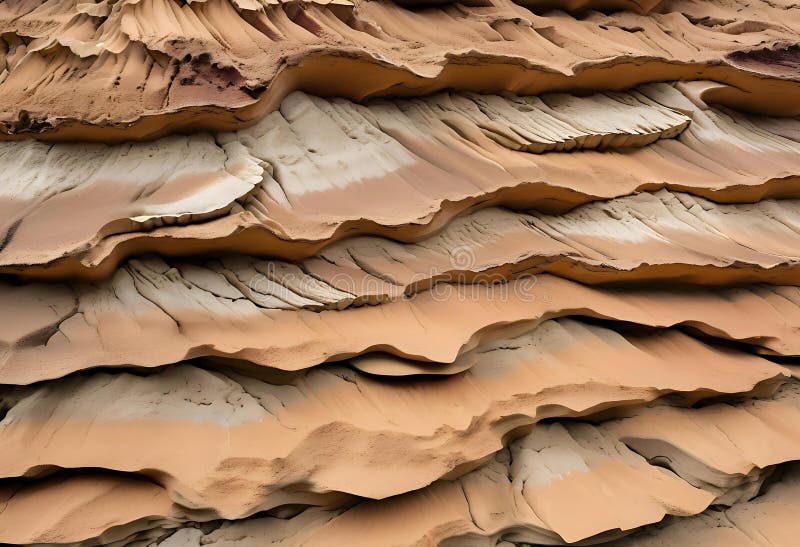 Layered Rock Surface with Unique Features.AI Generated Stock ...