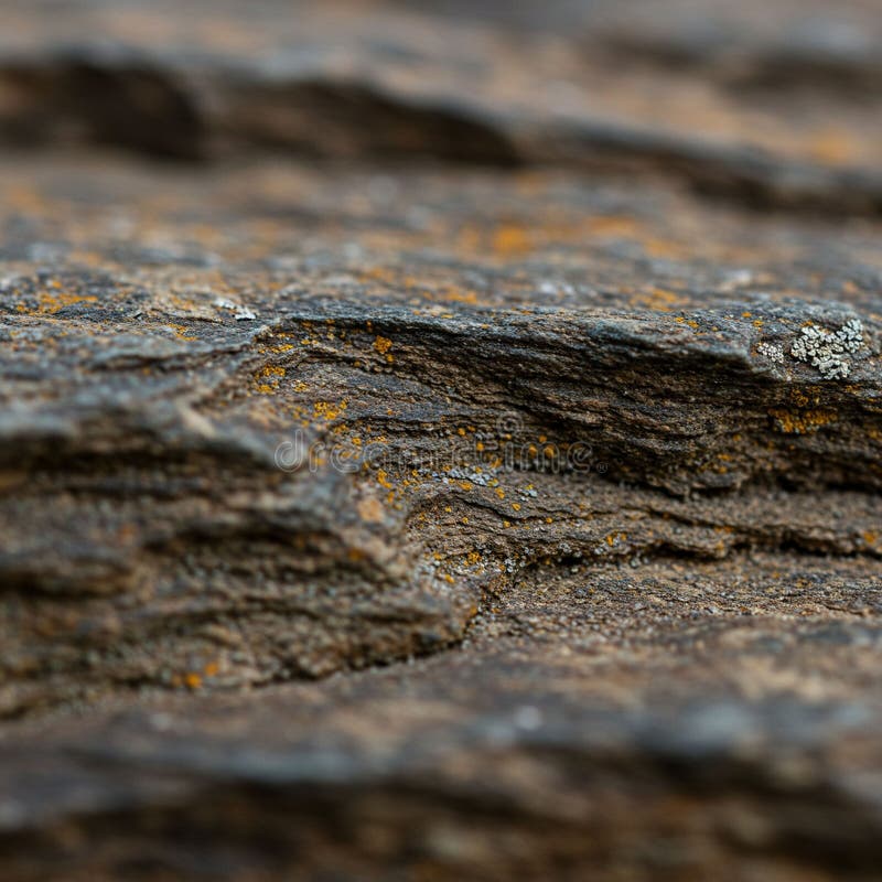 Layered Rock Surface with Distinct Strata, Showing a Rugged and ...