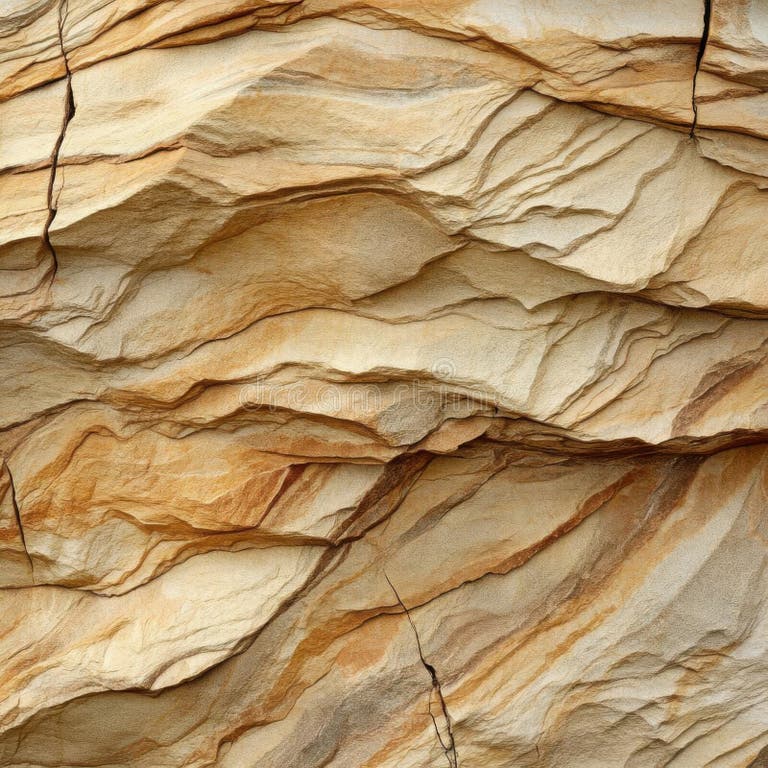 Layered Rock Texture, Nature S Abstract Art Stock Illustration ...