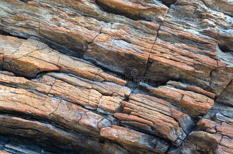 Layered Rocks. the Texture of the Stone. Stock Image - Image of rock ...