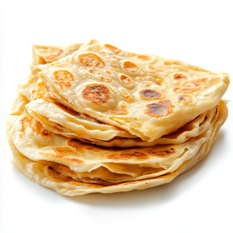 Layered Round Roti Canai Stack Stock Image - Image of round, layers ...