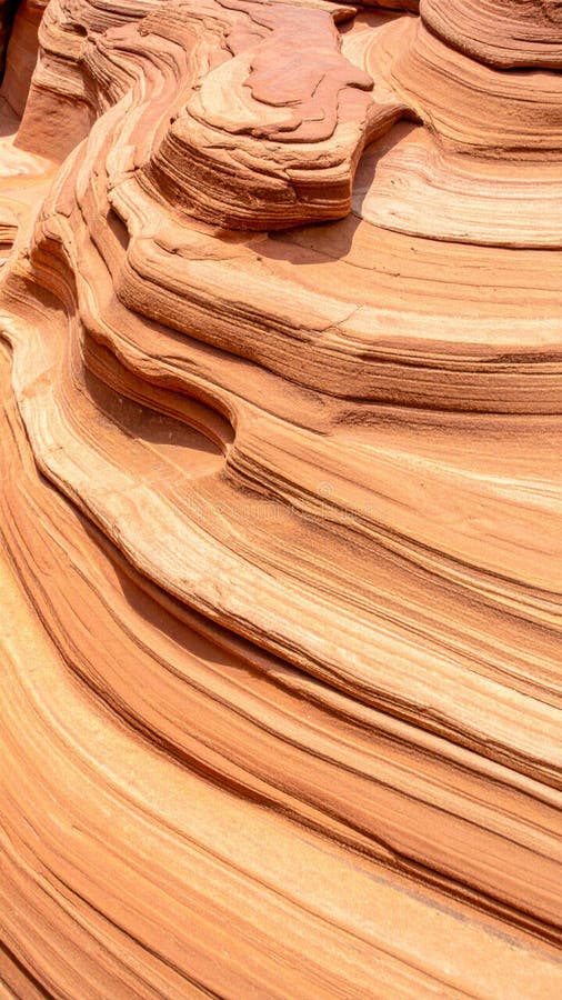 Layered Sandstone Rock Formation Displaying Natural Textures in Warm ...