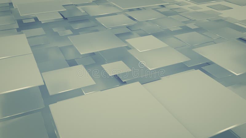 Layered Squares Abstract 3D Rendering Stock Illustration - Illustration ...
