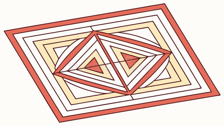 Layered Squares and Triangles, Creating a Depth Illusion, Vector Design Generative AI Stock ...