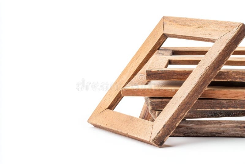A Layered Stack of Wooden Frames in Various Sizes, Nested Together ...