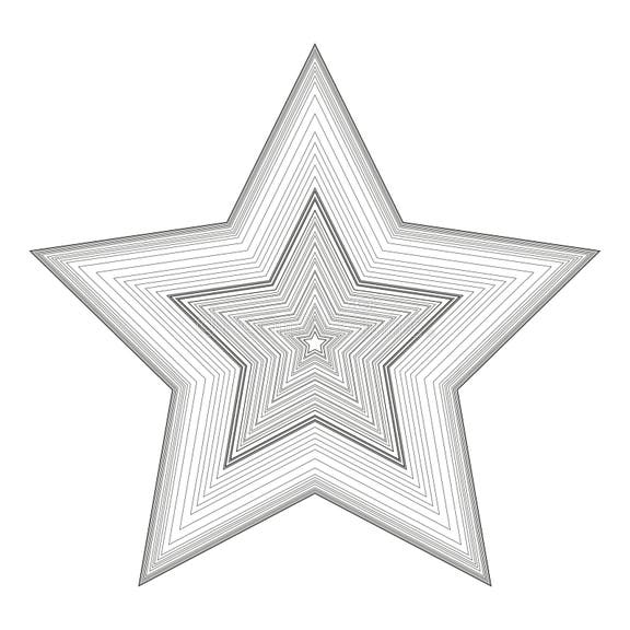 Layered Star. Geometric Five Point Shape. Abstract Symmetric Pattern ...