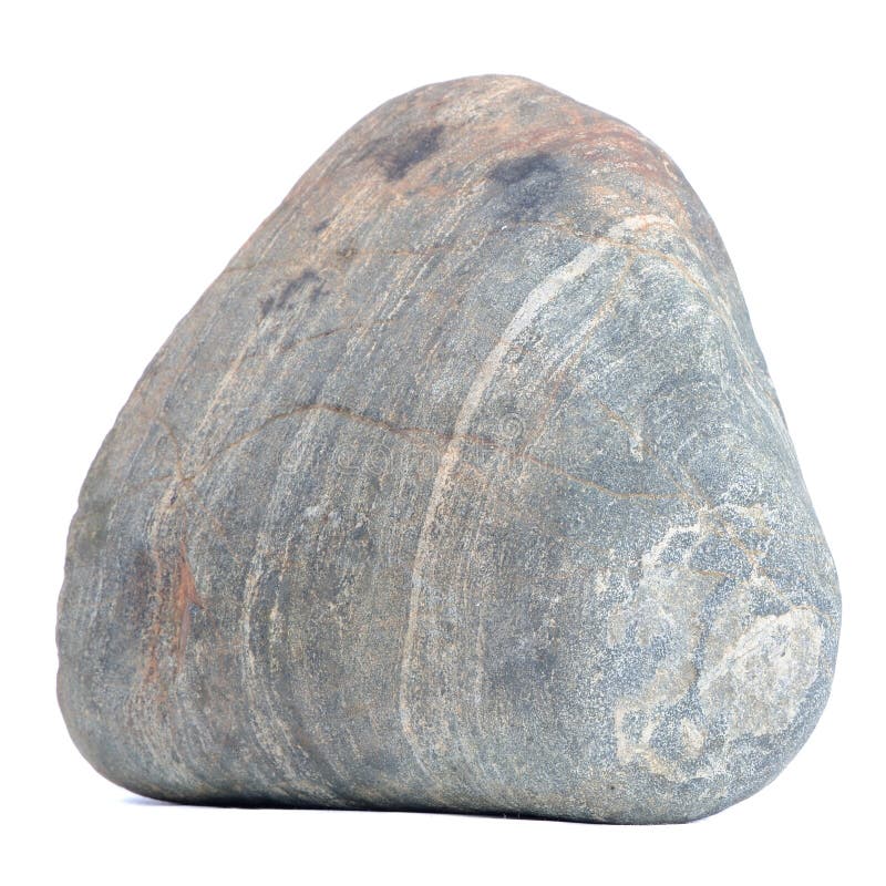 Layered Stone Isolated on White Background Stock Image - Image of layer ...