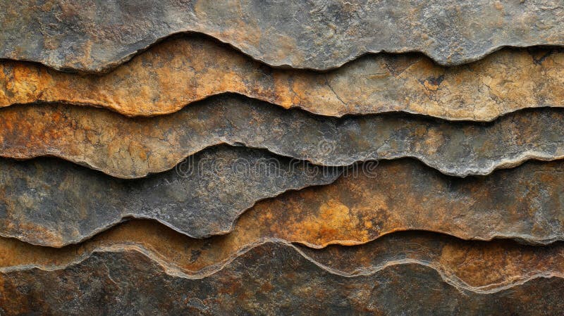 Layered Stone Texture Showing Brown and Gray Hues Stock Illustration ...
