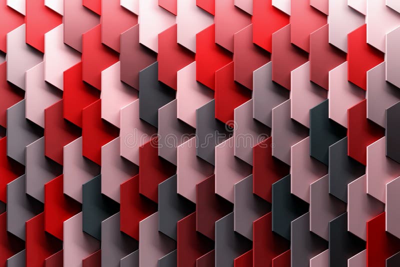 Abstract Background with Red Shaded Layered Structures Stock ...