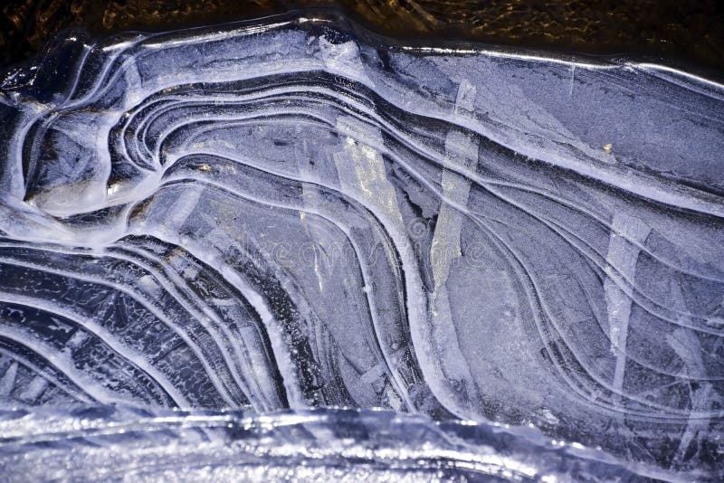 Layered Structure of Freezing Water Stock Image - Image of cool ...