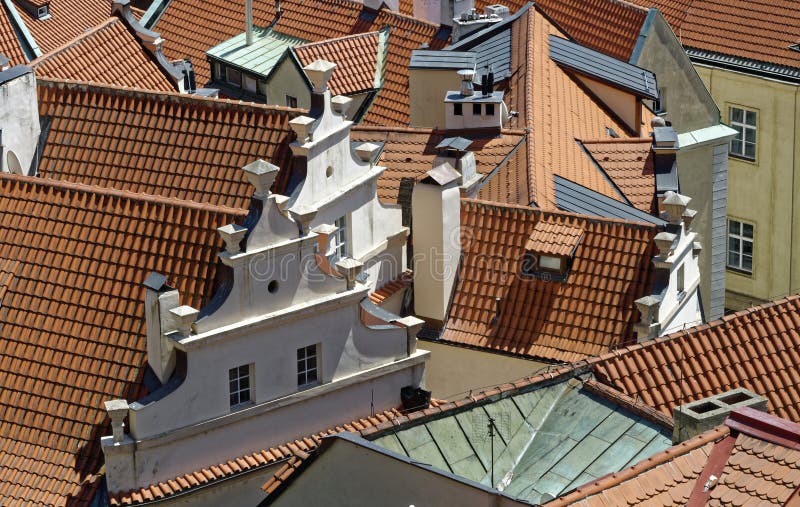 Layered Structure Gable on the Roof Stock Photo - Image of building ...