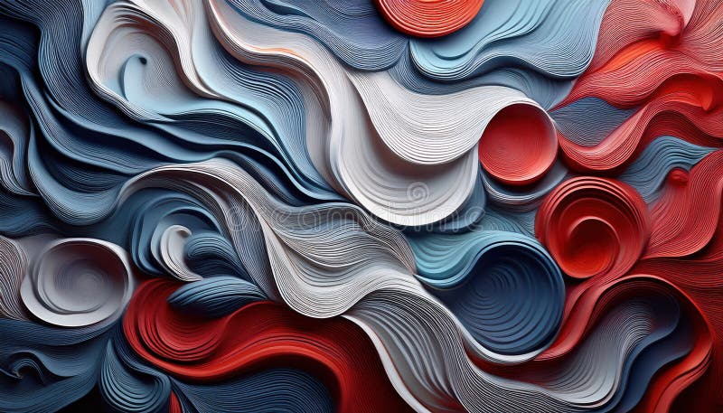 Creative Expression of Vibrant Softness with Layered Red and Gray Clay ...