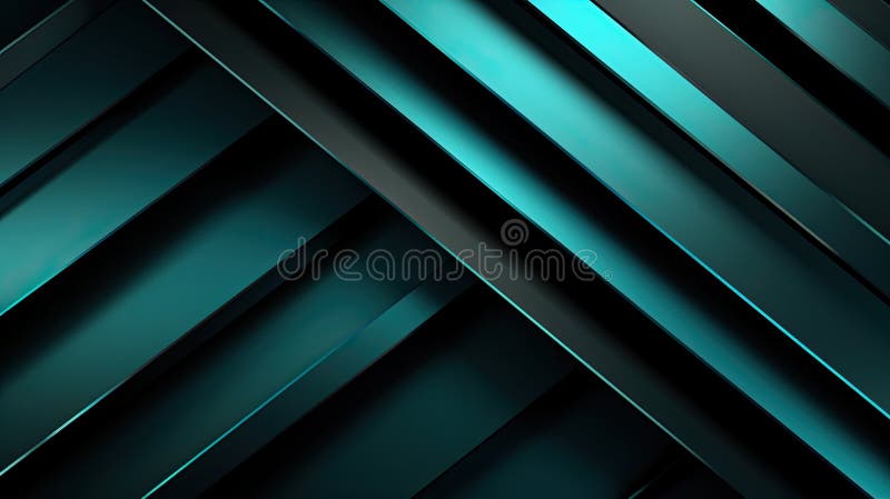 Abstract Pattern of Layered Teal and Black Lines Creating Depth Stock ...