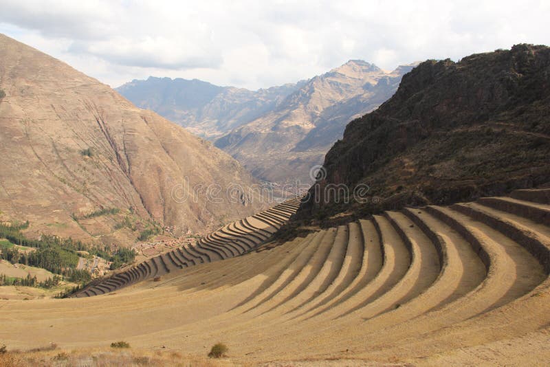 The Layered Terraces at Pisac Stock Image - Image of journey ...
