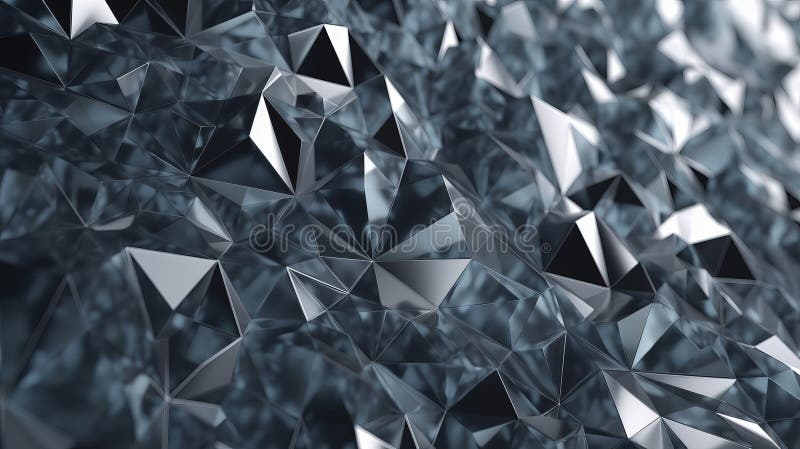 Layered Texture Triangular Diamond or Crystal Shapes Background. 3d ...