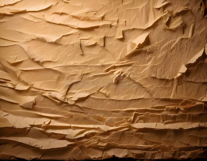 Layered and Textured Paper with Rough, Torn Edges Creating an Abstract ...