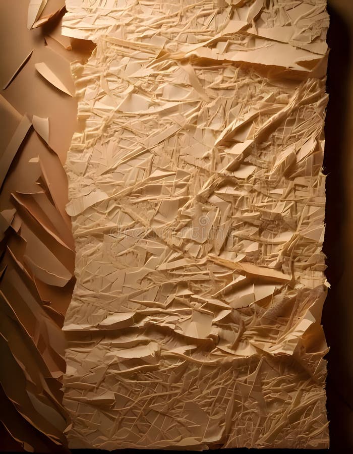 Layered and Textured Paper with Torn and Folded Edges, Creating an ...