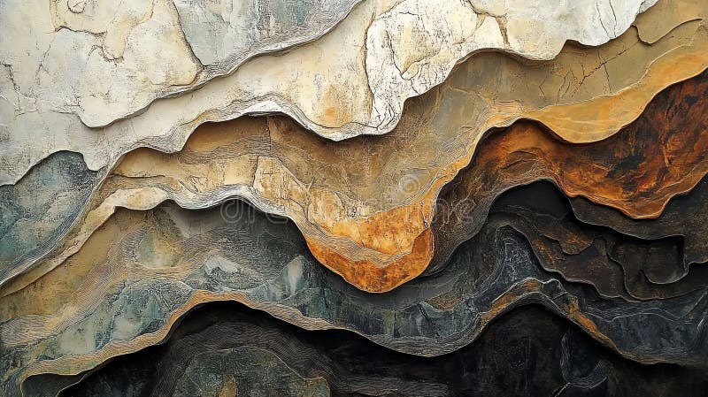 Layered Textures of Natural Stone in Various Earthy Tones Stock ...