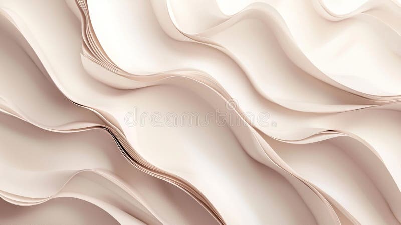 Layered Torn Paper Arranged in Flowing Wave-like Composition with ...