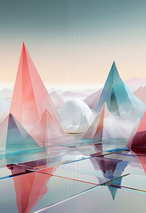 Layered Translucence Meets Bold Geometry Design Stock Illustration - Illustration of printable ...