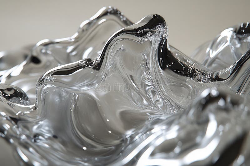 Layered Translucent Forms Mimic Thick Flowing Liquid Textures Featuring ...