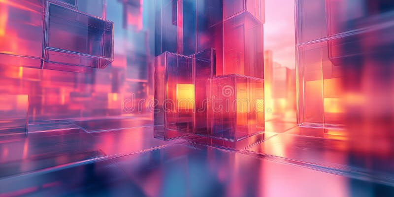 Futuristic Design Showcasing Layered Translucent Shapes in Captivating ...