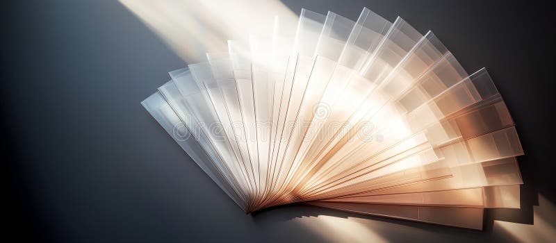 Layered Translucent Sheets in a Fan-Like Structure, Generative Ai Stock ...