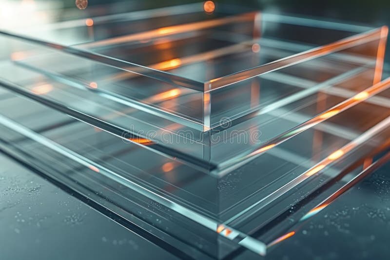 Abstract Glass Cubes Stack, Modern Architecture Design Stock ...