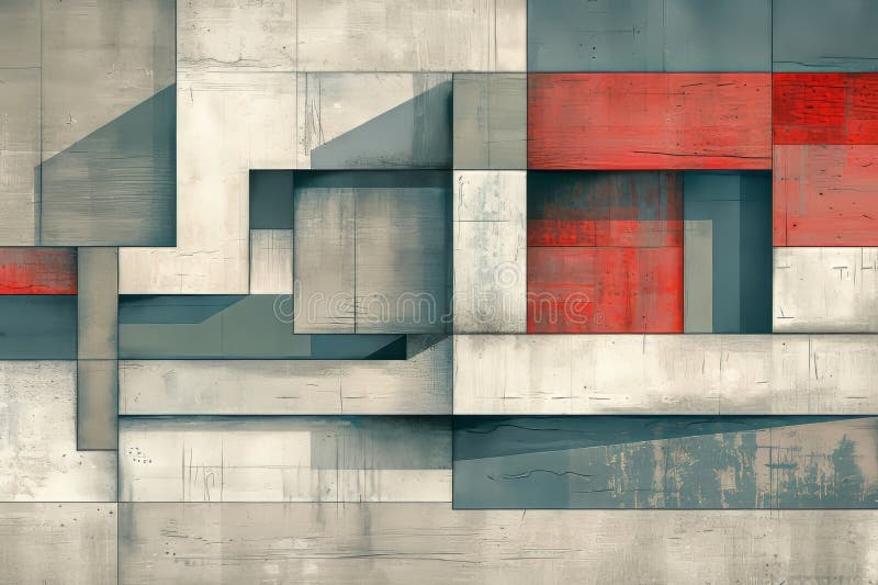 Layered Transparent Geometric Shapes Creating Depth Against a Muted ...