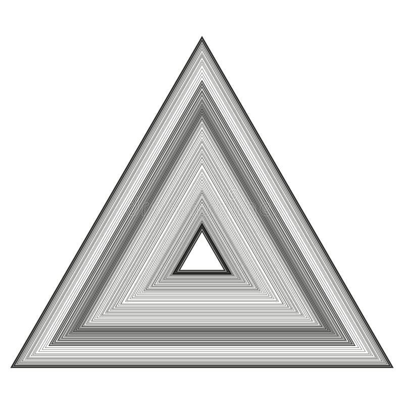 Layered Triangle Shape. Optical Illusion Effect. Geometric Abstract ...