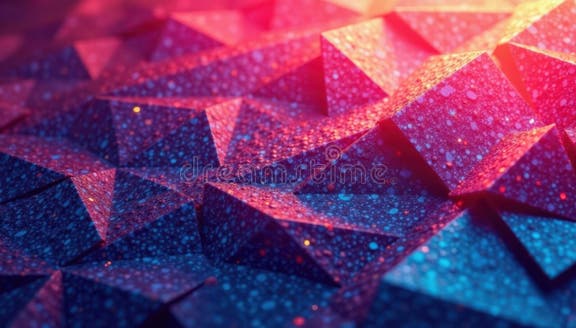 Layered Triangles, Textured Surface, Vibrant Hues, Triangle ...