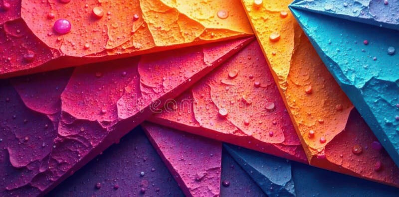 Layered Triangles, Textured Surfaces, Vibrant Hues, Stylish, Pattern ...