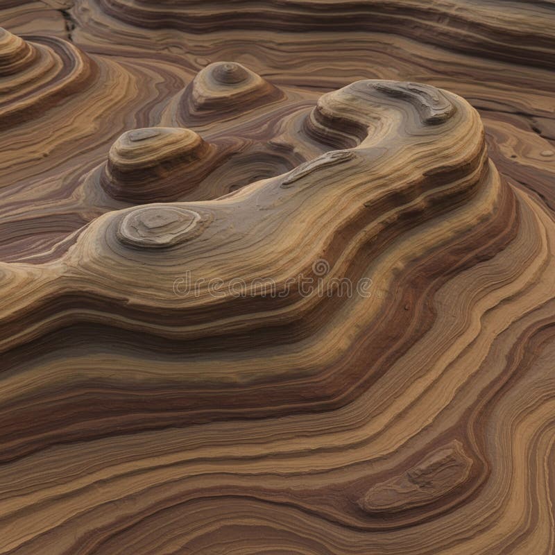 Layered, Undulating Formations Resembling Natural Rock Structures with ...
