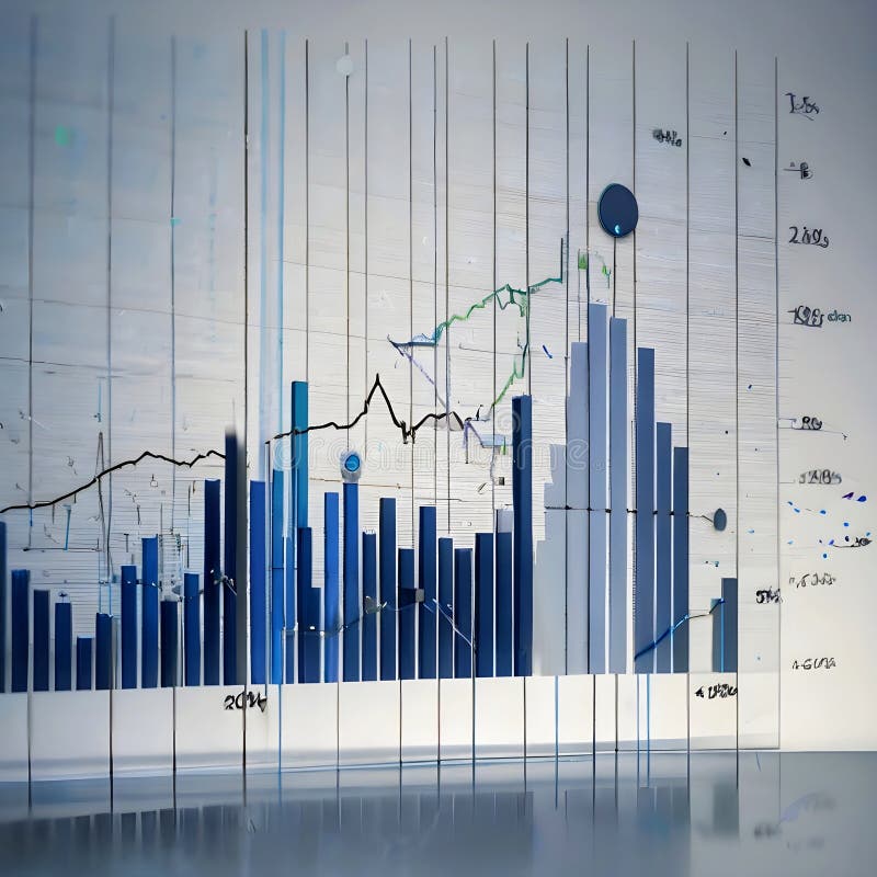 Trends and Projections: Visualizing Market Dynamics. Stock Illustration ...