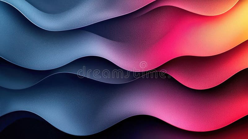 Layered Waves of Colors and Textures in Harmony Stock Illustration ...