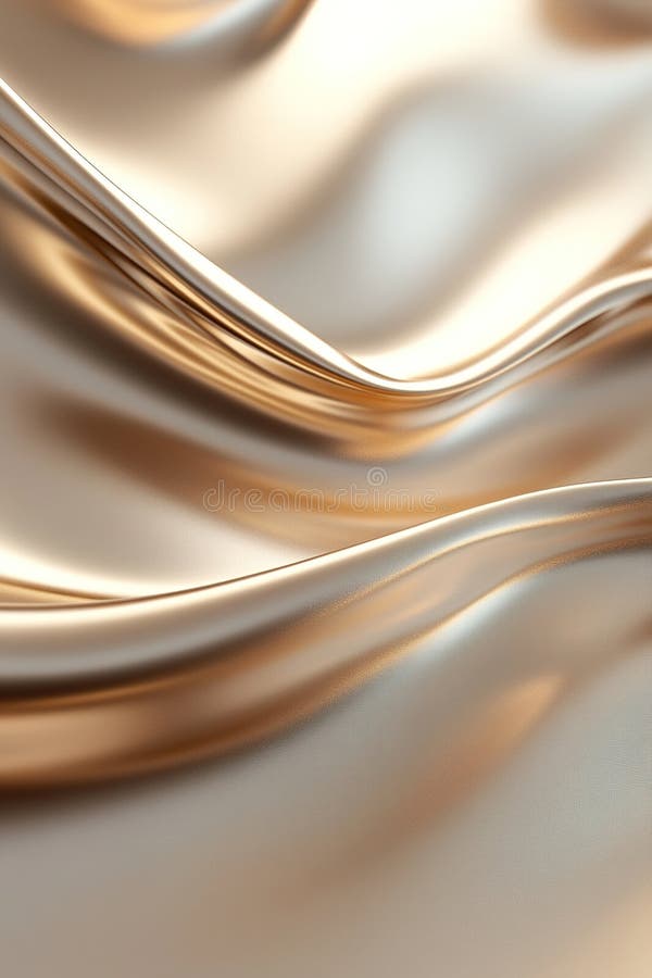 Layered Waves of Gold Flow Elegantly Across a Gradient Background ...
