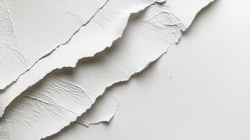 Layered White Paper Ripping, Revealing Textured Surfaces and Creating ...