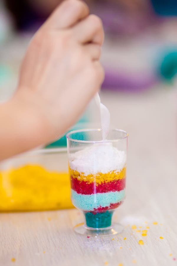 Layering of Colored Salt in Glass Stock Image - Image of filter, flavor ...