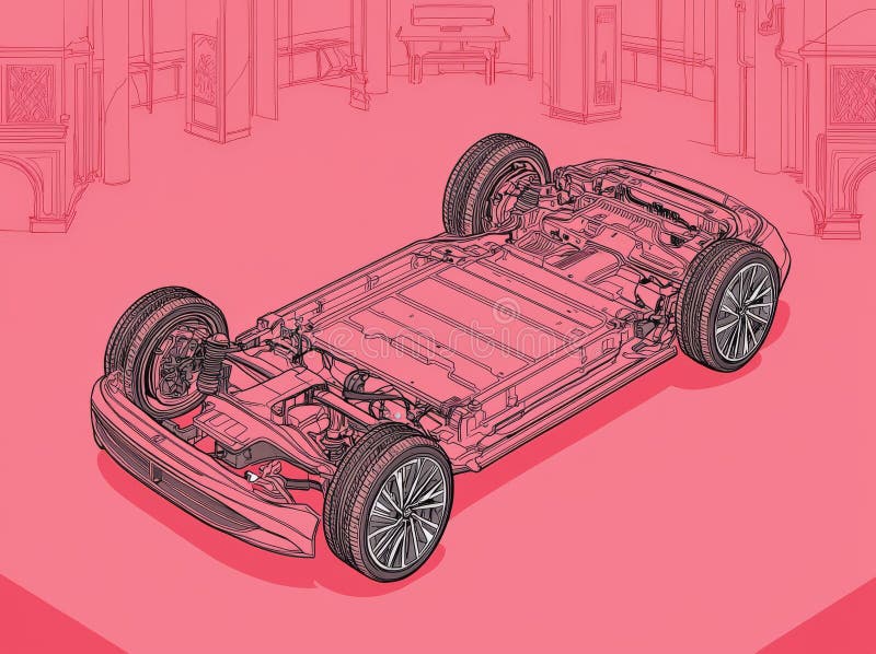 Layers of Battery Cells Explode in Electric Car Batteries Stock Photo ...