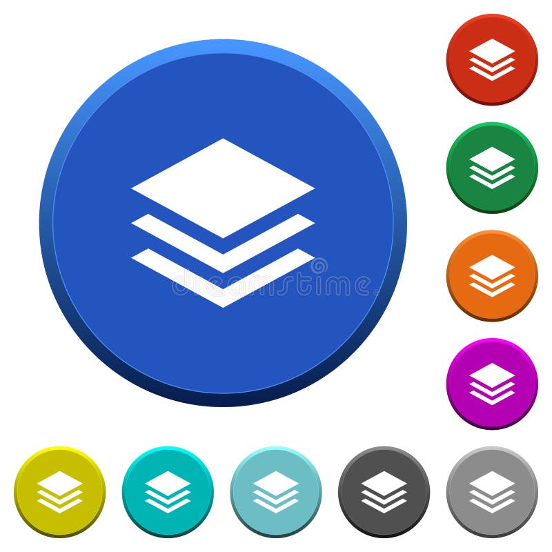 Layers beveled buttons stock vector. Illustration of empty - 188507072