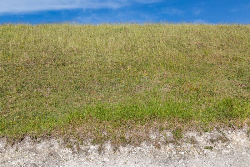 Chalk, Grass and Sky stock image. Image of beautiful - 149161505