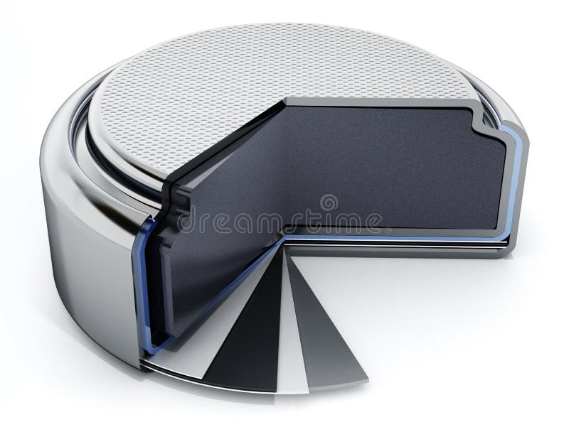 Parts of a Dry Cell Battery. Stock Vector - Illustration of current ...