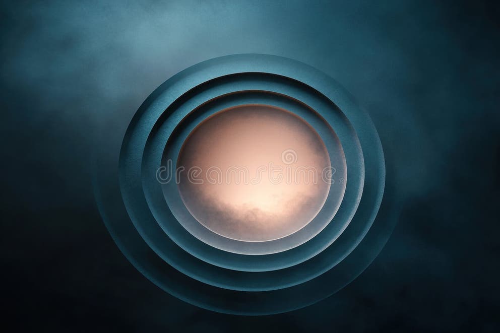 Layers of Circular Patterns Fade into a Dynamic Gradient Background ...