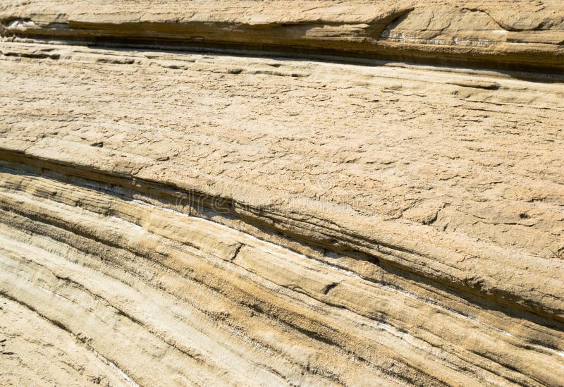 Layers of clay-sandy rock stock image. Image of outdoors - 113389163